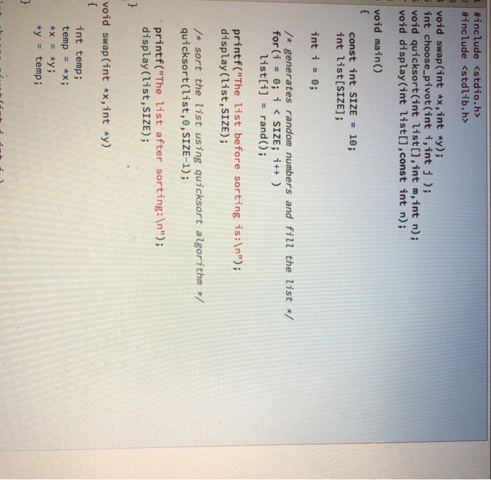 Solved Rewrite the QuickSort Algorithm using pointer and | Chegg.com