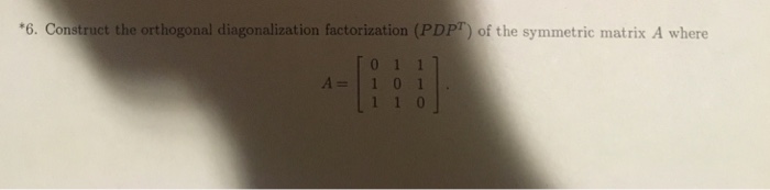 Solved 6. Construct the orthogonal diagonalization | Chegg.com