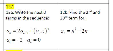 Solved \begin{tabular}{|l|l} \hline 12.112a. Write the next | Chegg.com