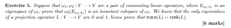 Solved Exercise 5. Suppose that ω1,ω2:V V are a pair of | Chegg.com
