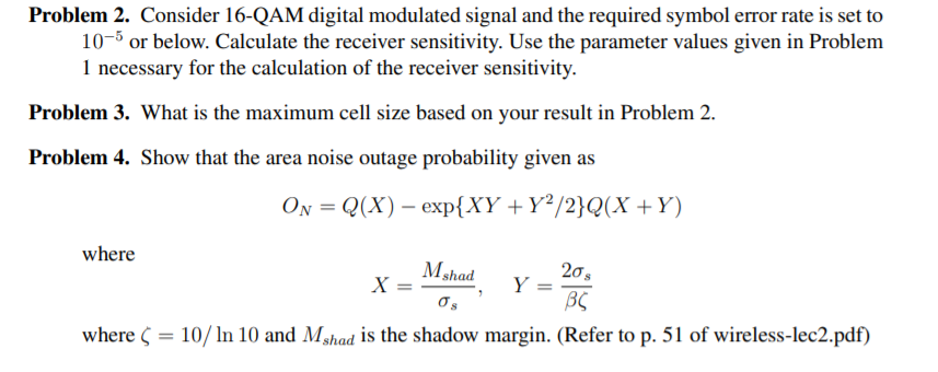 Problem 2. Consider 16-QAM digital modulated signal | Chegg.com