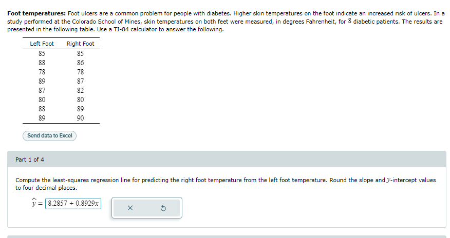 Solved Foot temperatures: Foot ulcers are a common problem | Chegg.com
