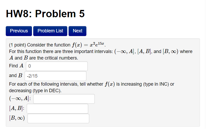 Solved HW8: Problem 5 Previous Problem List Next (1 point) | Chegg.com