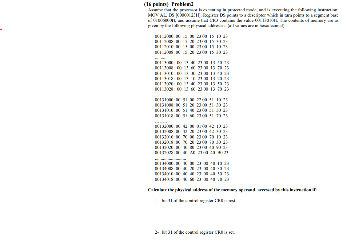 Solved (16 points) Problem2 Assume that the processor is | Chegg.com Solved (16 points) Problem2 Assume that the processor is | Chegg.com