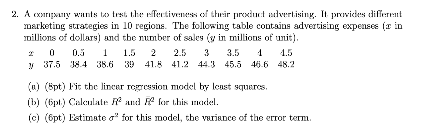 Solved 2. A company wants to test the effectiveness of their | Chegg.com