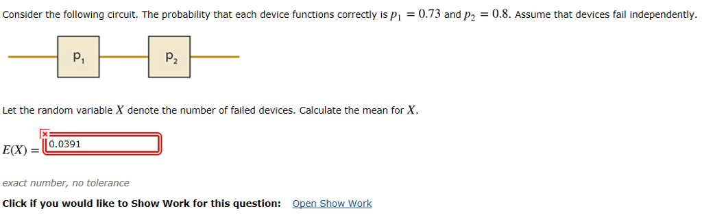 Solved Consider the following circuit. The probability that | Chegg.com