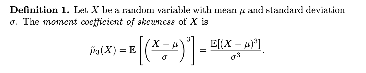 Solved Definition 1. Let X be a random variable with mean μ | Chegg.com