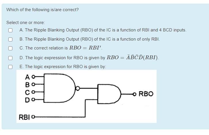 Solved Which of the following is/are correct? Select one or | Chegg.com