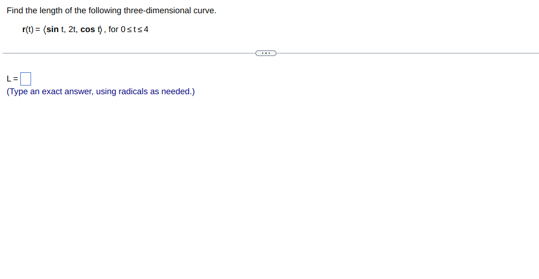 Solved Find the length of the following three-dimensional | Chegg.com