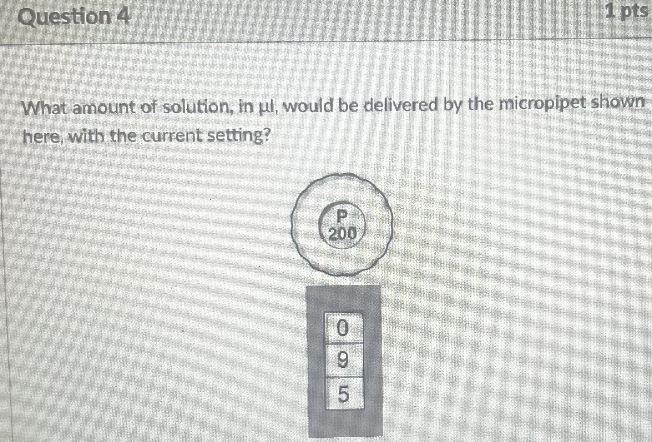 Solved Question 4 1pts What amount of solution, in mul, | Chegg.com