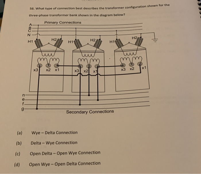 Solved transformer configuration shown for the 56. What type | Chegg.com