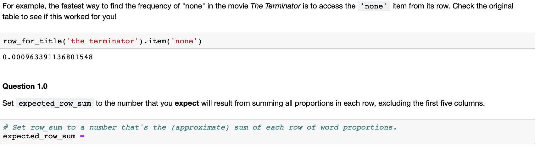 Solved movies = Table.read table('movies.csv') | Chegg.com