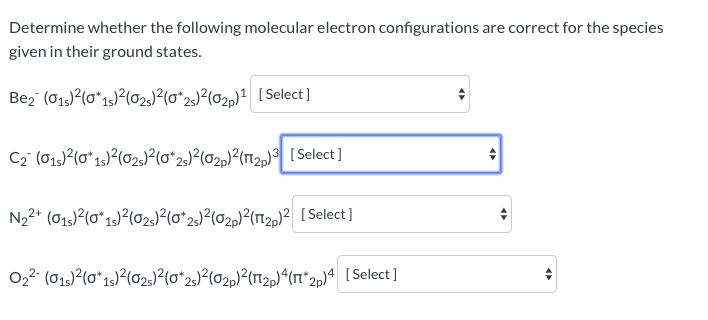 Solved Determine whether the following molecular electron | Chegg.com
