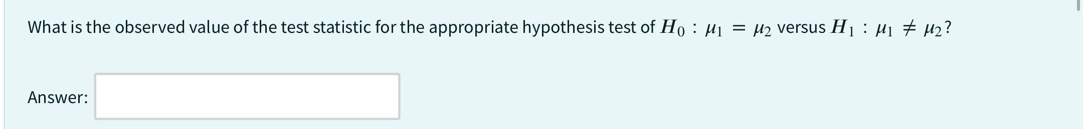 Solved Suppose we observe two independent random samples | Chegg.com