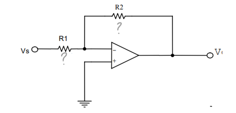 Solved [a] Design an inverting amplifier with a transfer | Chegg.com