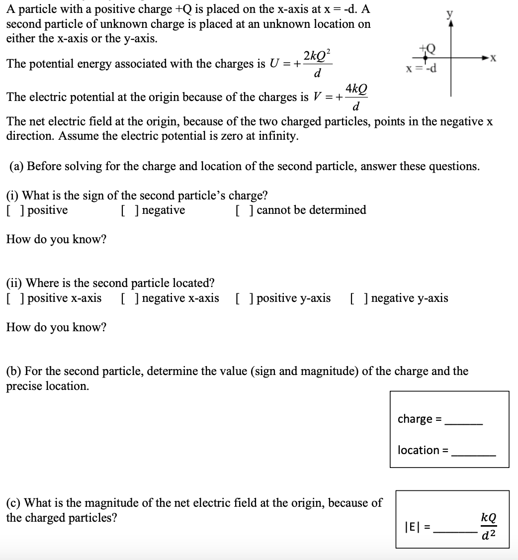 Solved A particle with a positive charge +Q ﻿is placed on | Chegg.com