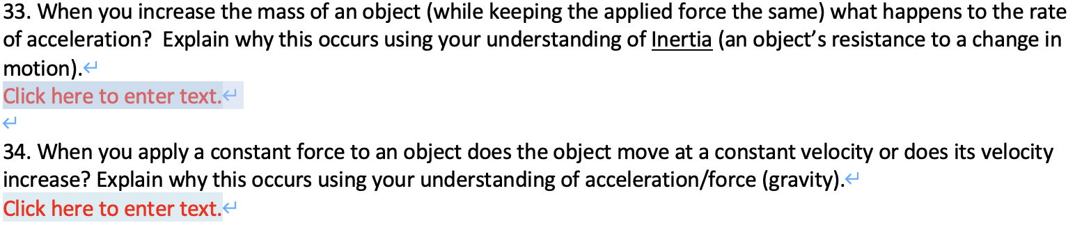 Solved 33. When you increase the mass of an object (while | Chegg.com