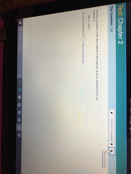 Solved Find the coordinates of the other endpoint of the | Chegg.com