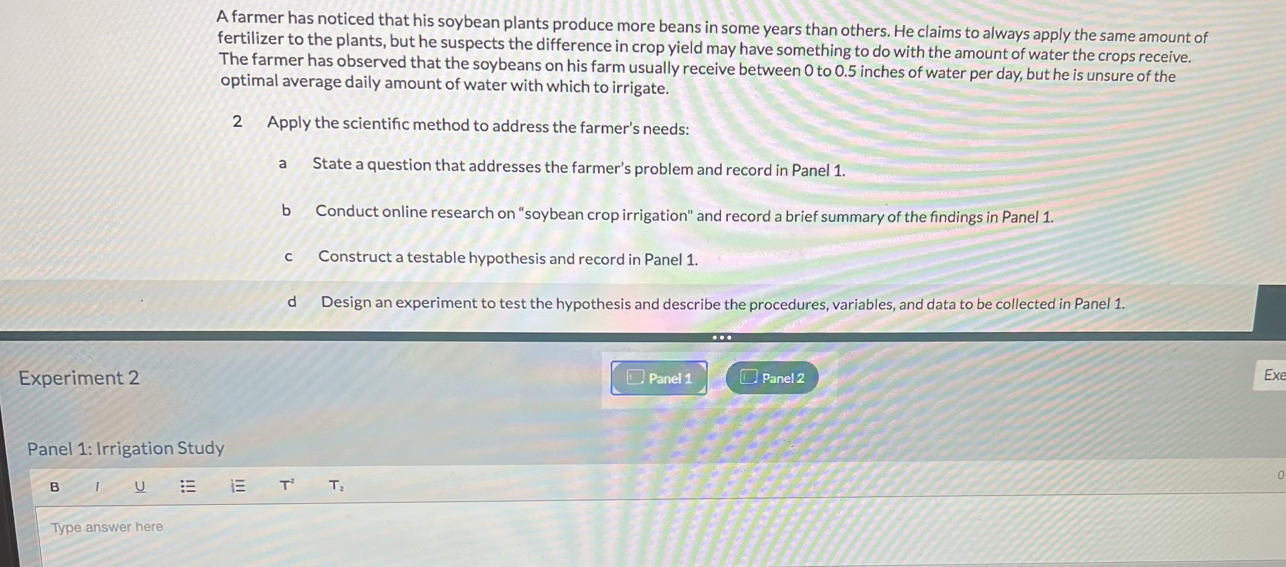 Solved A farmer has noticed that his soybean plants produce | Chegg.com