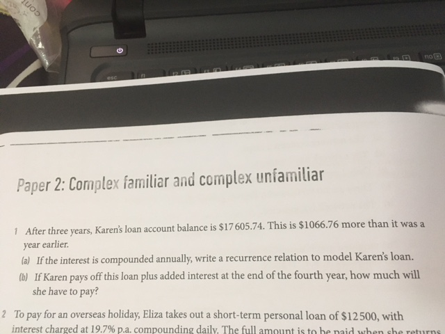 Solved 05 no esc Paper 2: Complex familiar and complex | Chegg.com