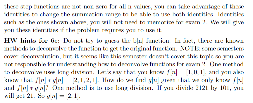 Solved The following questions involve discrete convolution. | Chegg.com