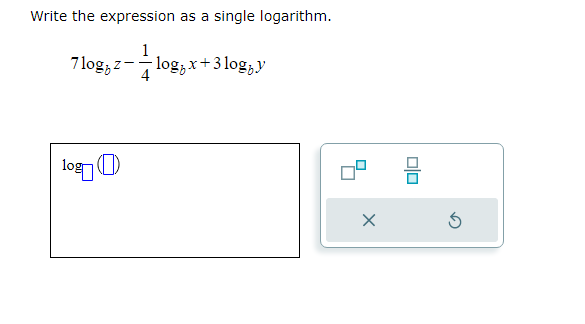 Solved Write the expression as a single logarithm. | Chegg.com