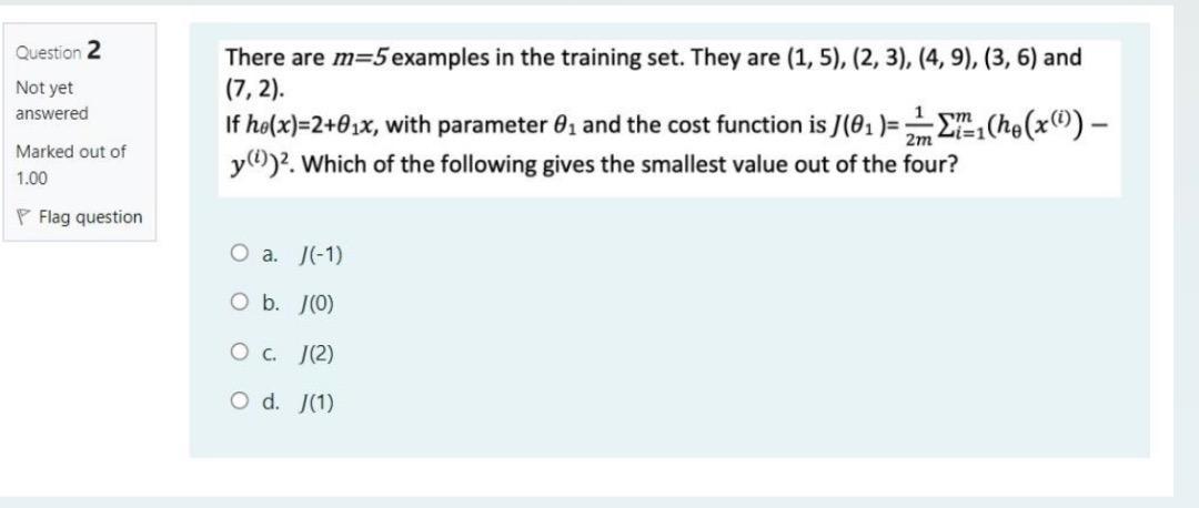 Solved There are m=5 examples in the training set. They are | Chegg.com
