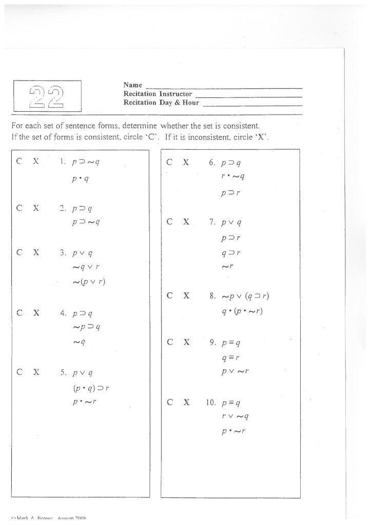 Solved in Name Recitation Instructor Recitation Day & Hour | Chegg.com