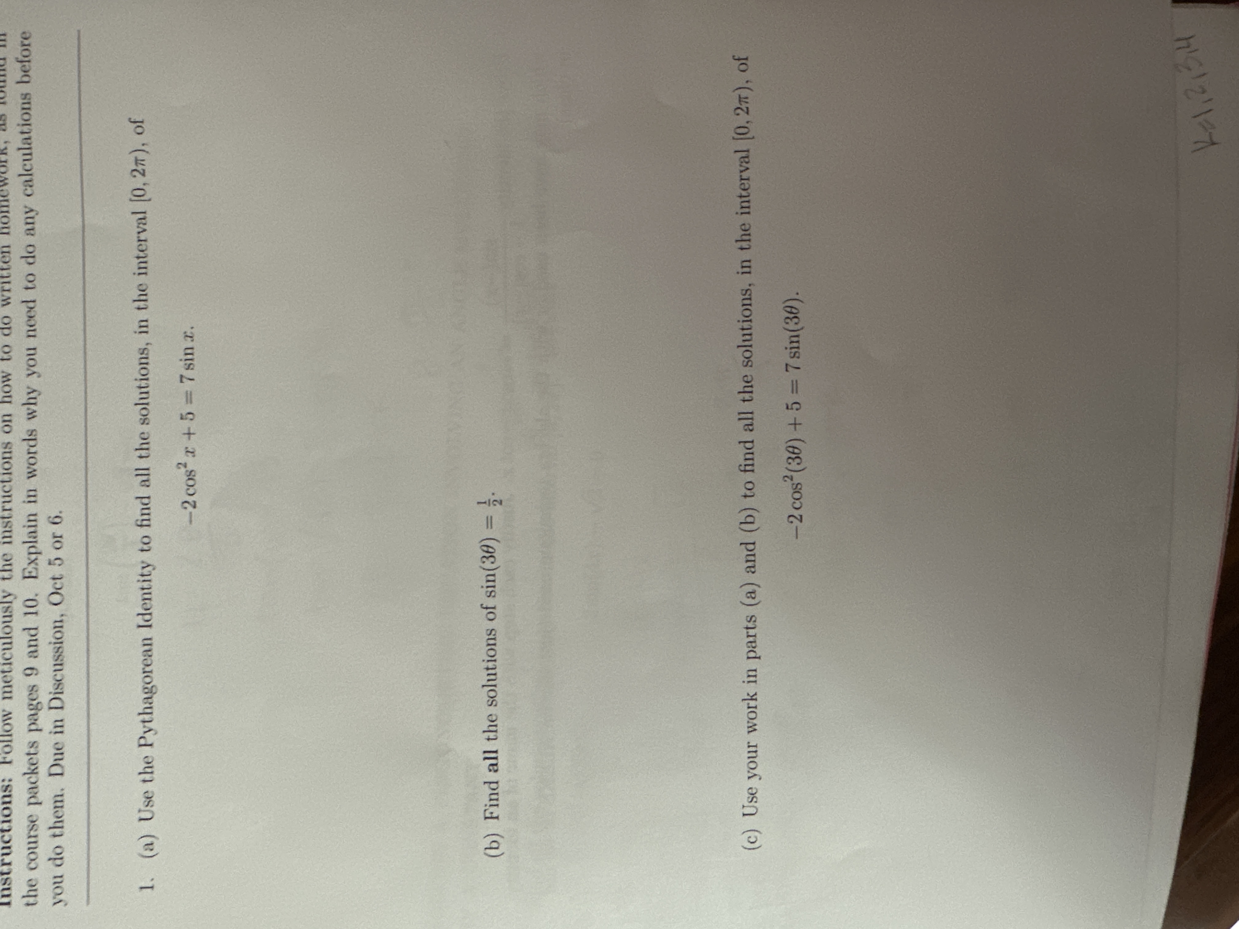 Solved the course packets pages 9 and 10. Explain in words | Chegg.com