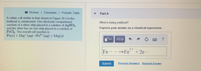 Solved M Review 1 Constants | Periodic Table PartA A voltaic | Chegg.com