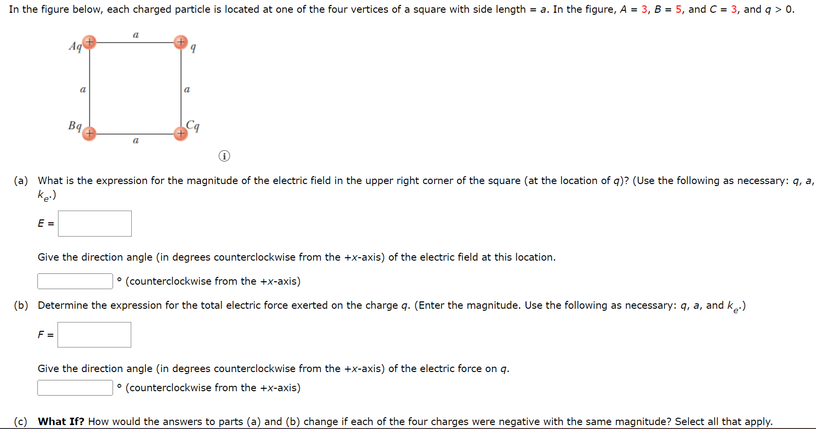 Solved In the figure below, each charged particle is located | Chegg.com