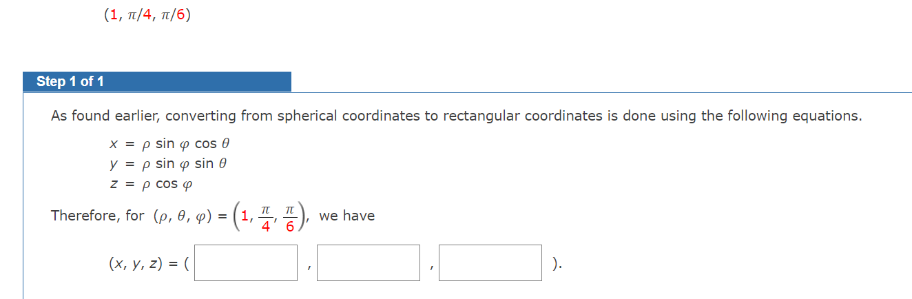 Solved Recall That The Spherical Coordinates Of A Point Are 1252