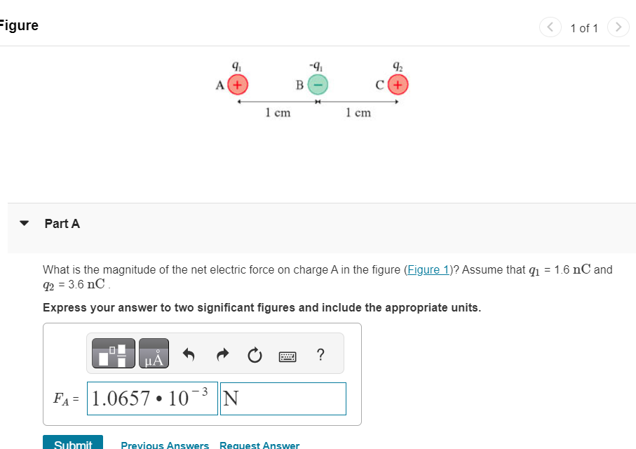 Solved Igurepart Awhat Is The Magnitude Of The Net Electric