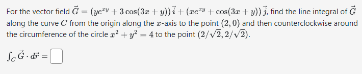 Solved For the vector field | Chegg.com