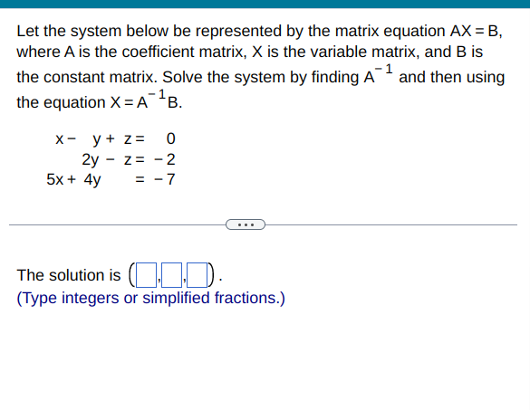 Solved Let the system below be represented by the matrix | Chegg.com