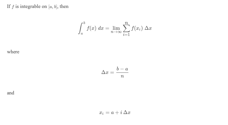 Solved Use the form of the definition of the integral given | Chegg.com