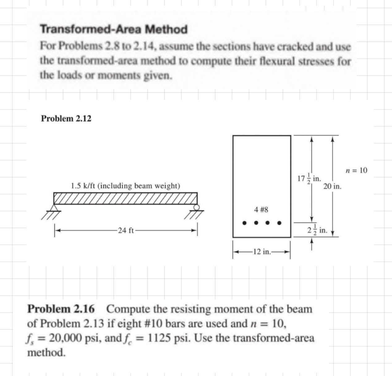 Solved Transformed-Area Method For Problems 2.8 to 2. 14, | Chegg.com