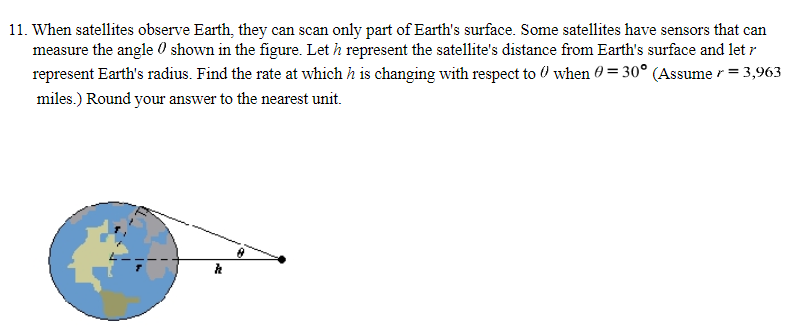 Solved 11. When satellites observe Earth, they can scan only | Chegg.com