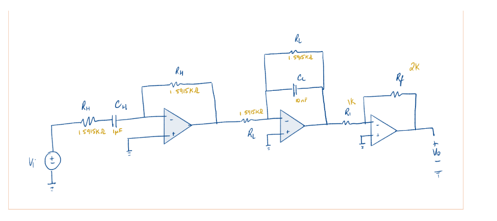Design an active band-pass filter using MATLAB to | Chegg.com