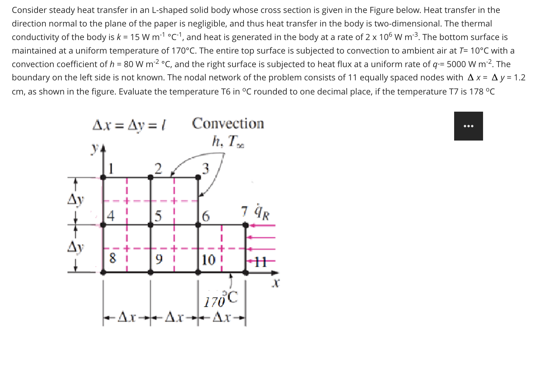 Solved Consider steady heat transfer in an L-shaped solid | Chegg.com