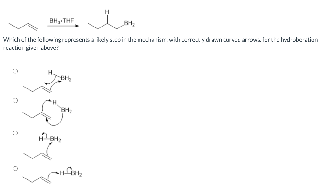 Solved H BH3. THE BH2 Which of the following represents a | Chegg.com