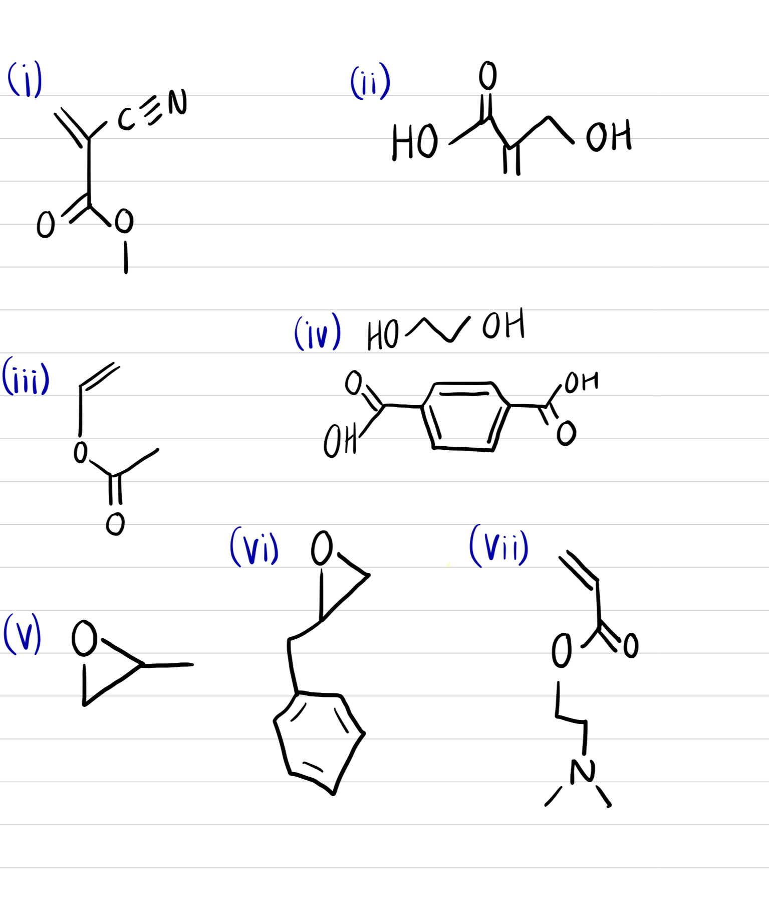 Solved Can you draw out the structures of ﻿the polymers | Chegg.com