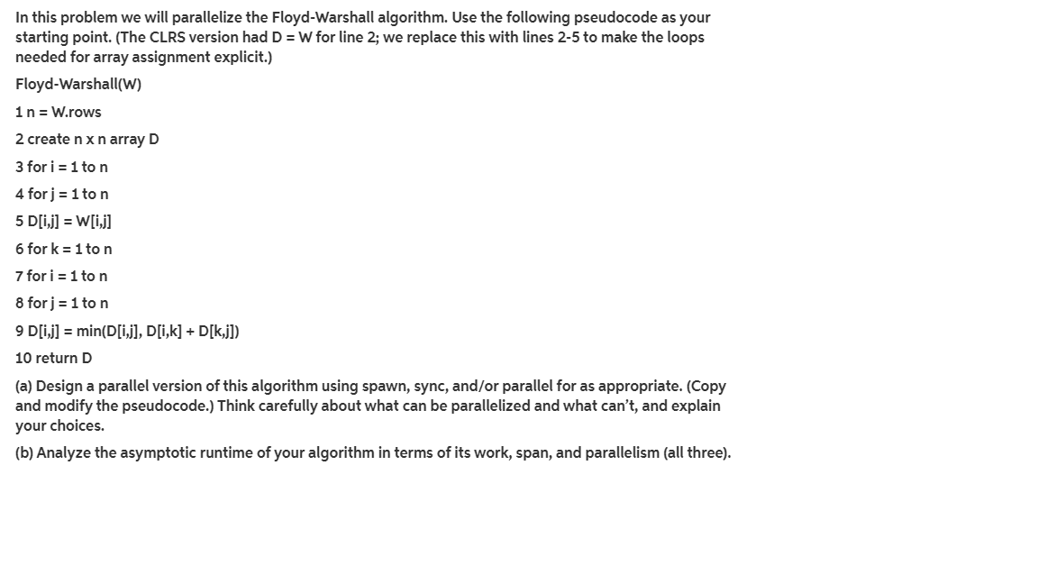 Solved In This Problem We Will Parallelize The