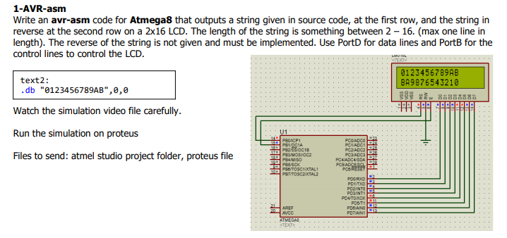 LIVUL TEXT 1-AVR-asm Write an avr-asm code for | Chegg.com
