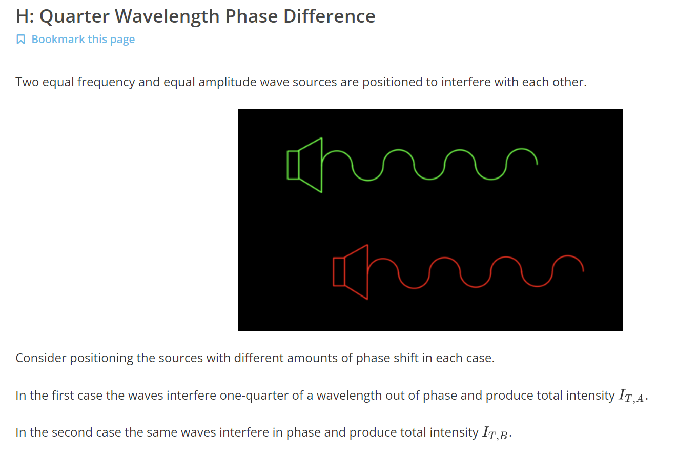 Solved H: Quarter Wavelength Phase Difference W Bookmark | Chegg.com