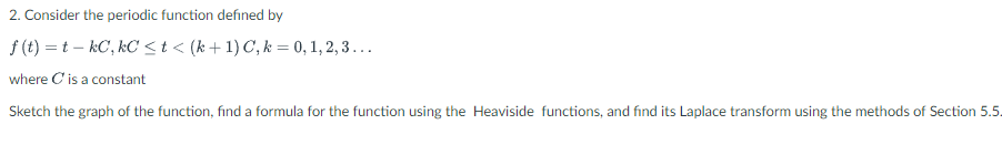 Solved Consider the periodic function defined | Chegg.com