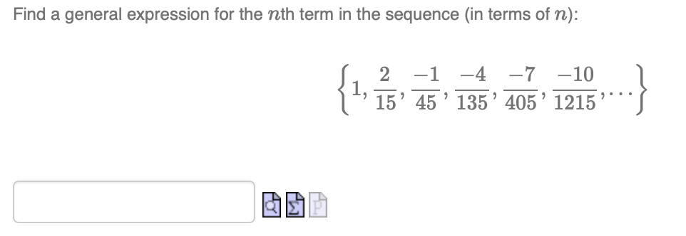 Solved Find a general expression for the nth term in the | Chegg.com