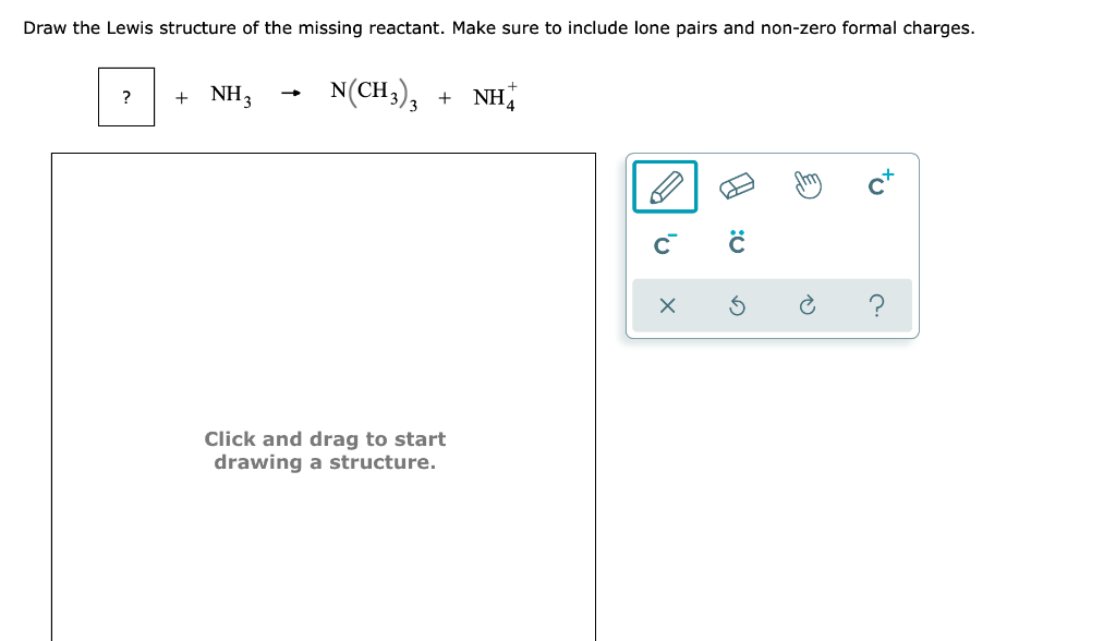 Solved Draw the Lewis structure of the missing reactant. | Chegg.com