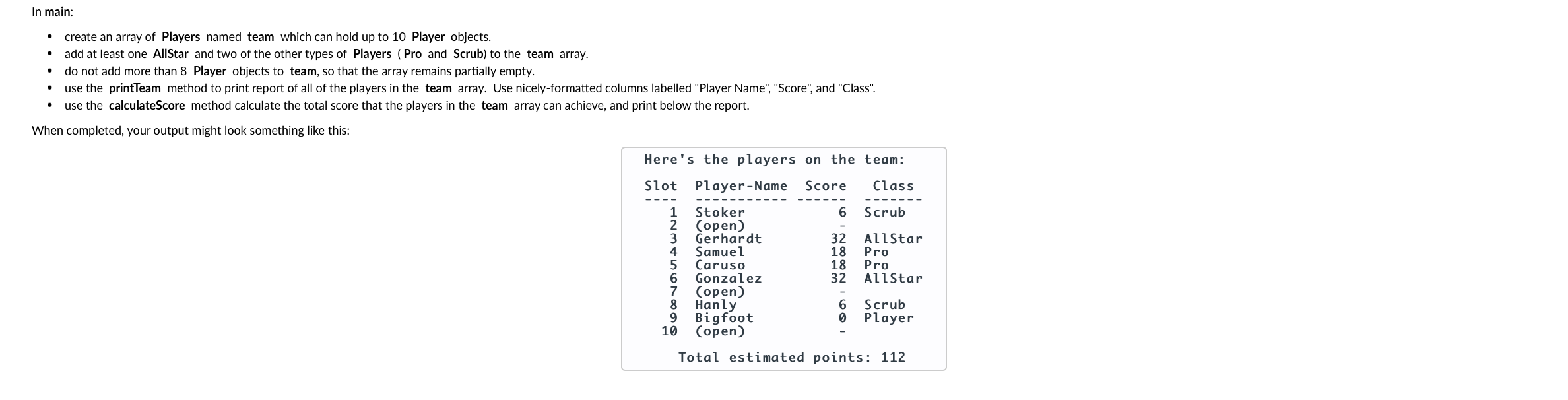 Solved Need help with this project for my java class. | Chegg.com