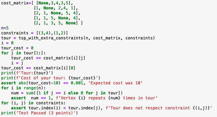 Solved Suppose I wish to solve the travelling salesperson | Chegg.com